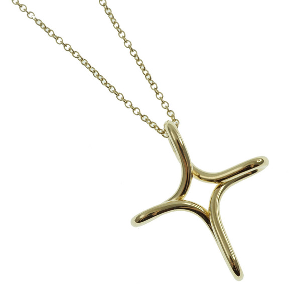 Tiffany & Co. | Jewelry | Tiffany Infinity Cross Necklace Yellow Gold ...